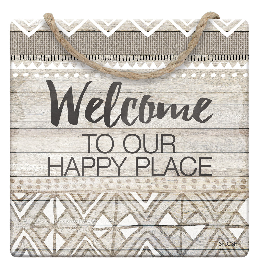 Splosh Tribal Hanging Sign - Welcome