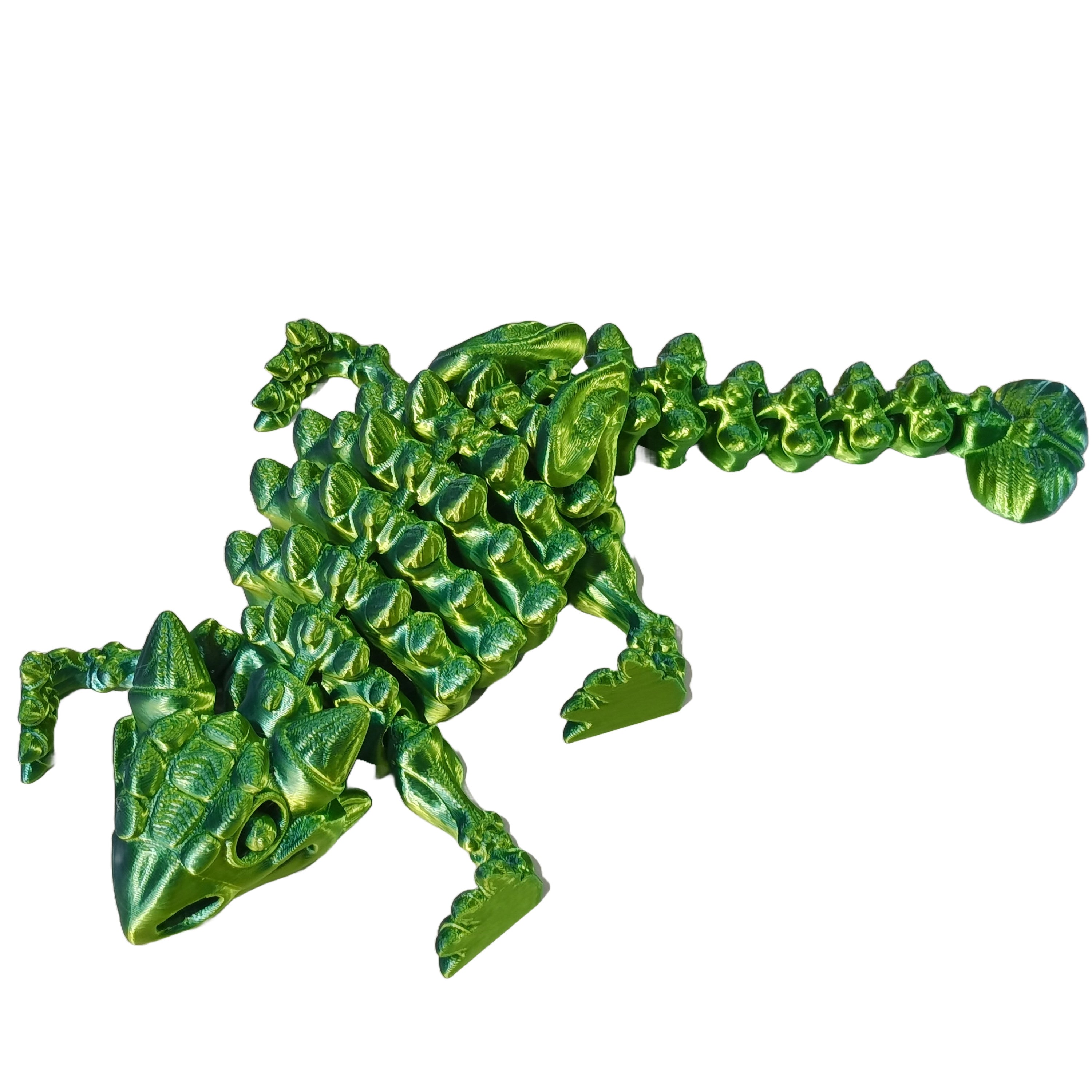 3D Printed Ankylosaurus - Yellow, Blue & Green | Fidget Toy | Collectables