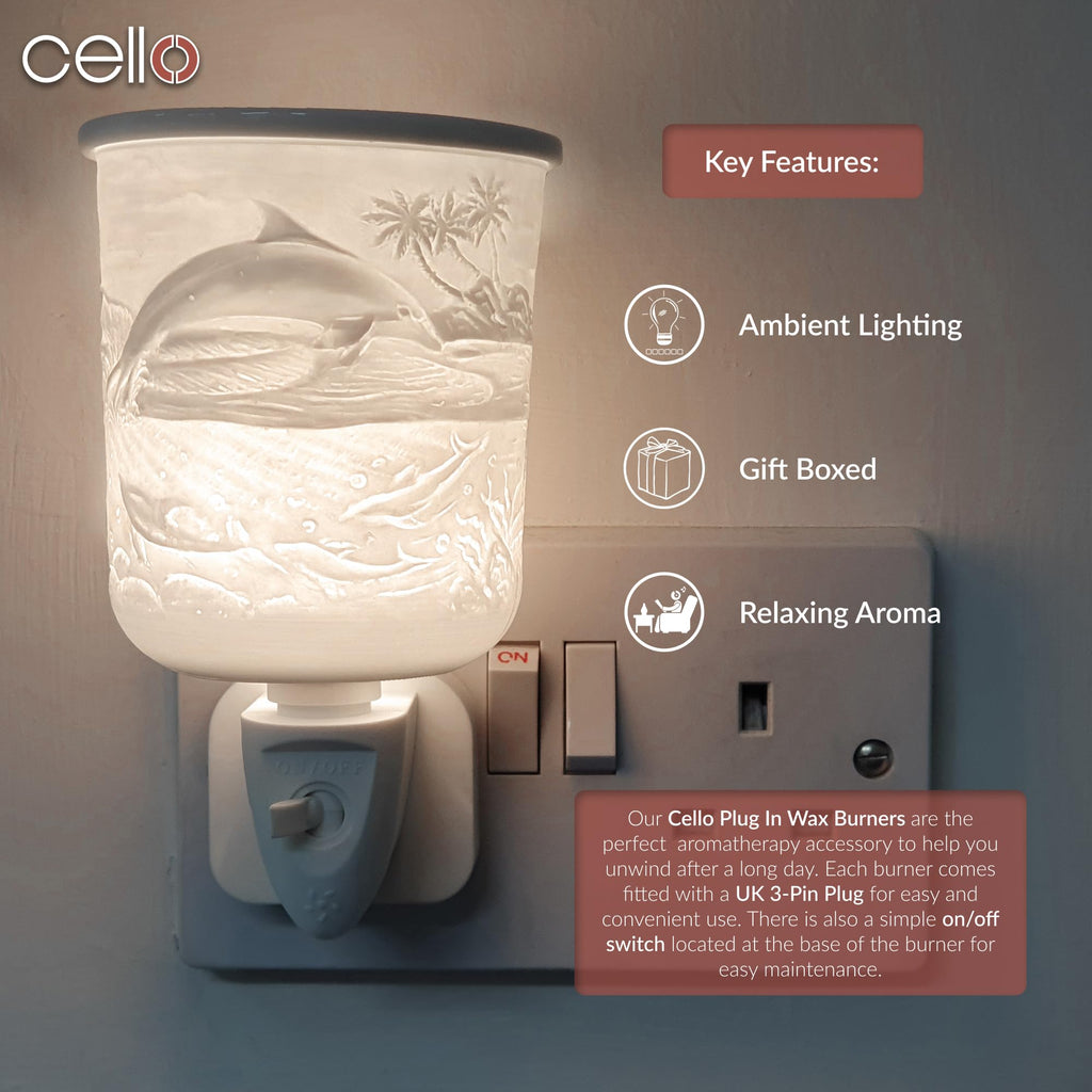 Cello Dolphin Porcelain Plug In Electric Warmer | Collectables