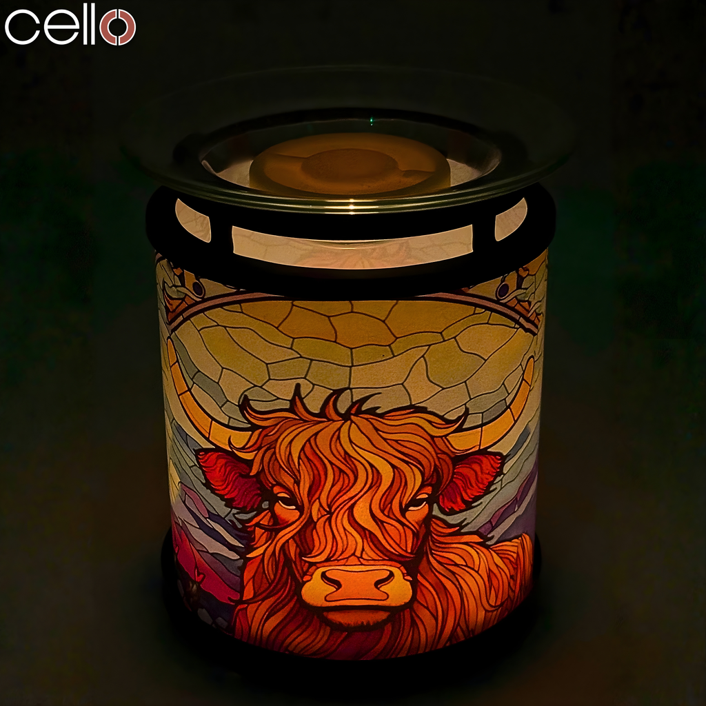Highland Cow Tealight Wax Warmer – Cello Scented Burner | Collectables