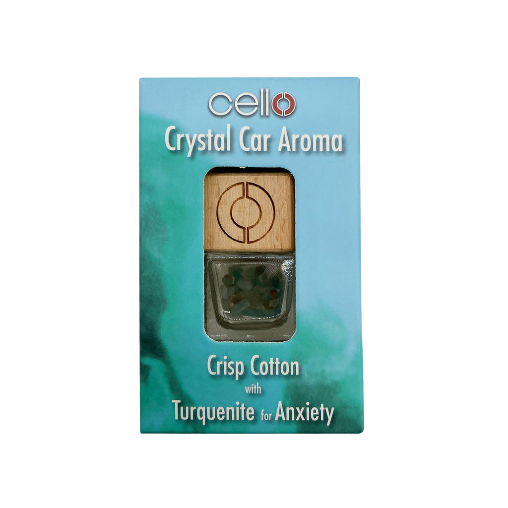 Cello Crystal Car Aroma | Crisp Cotton | Turquenite | Collectables
