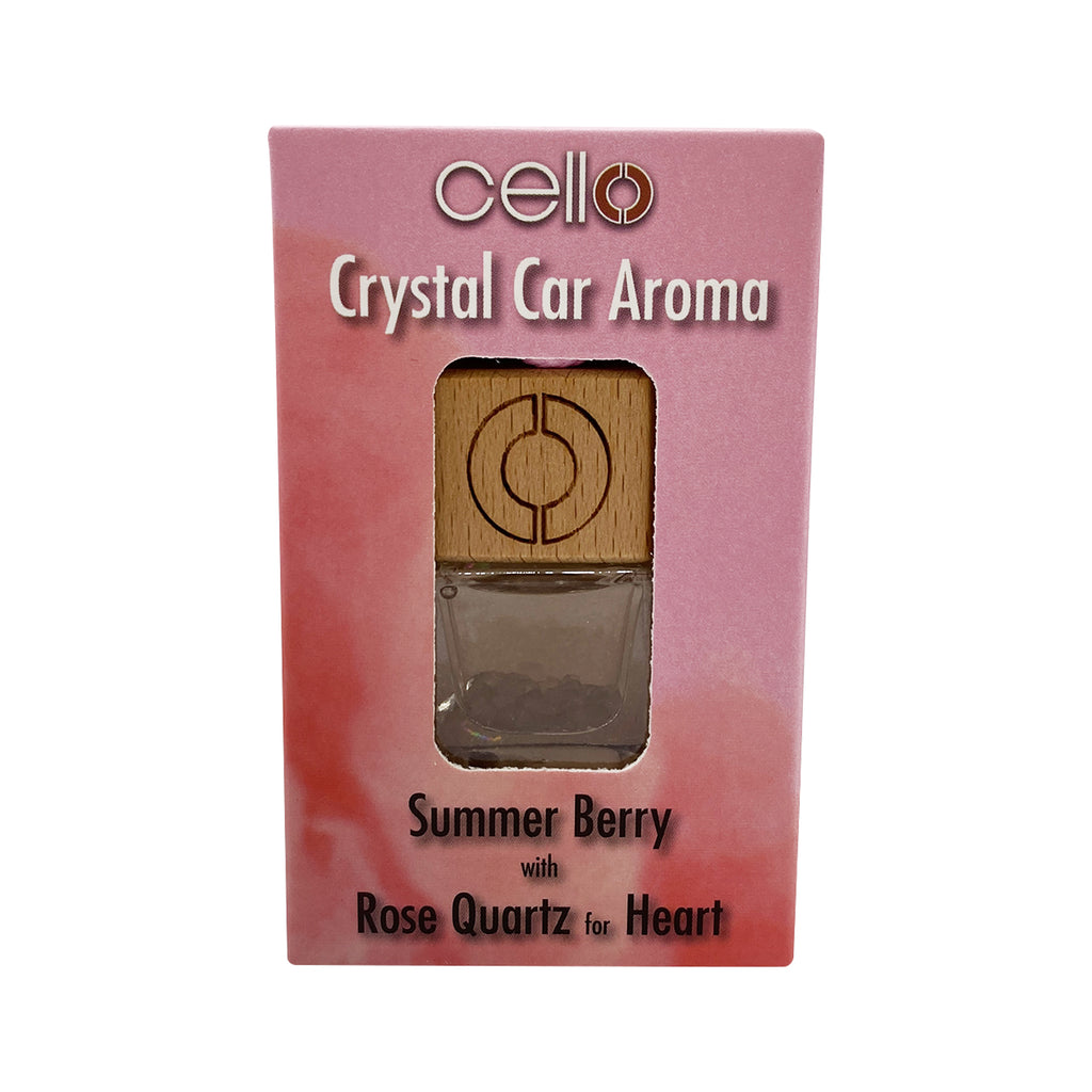 Cello Crystal Car Aroma | Summer Berry | Rose Quartz | Collectables