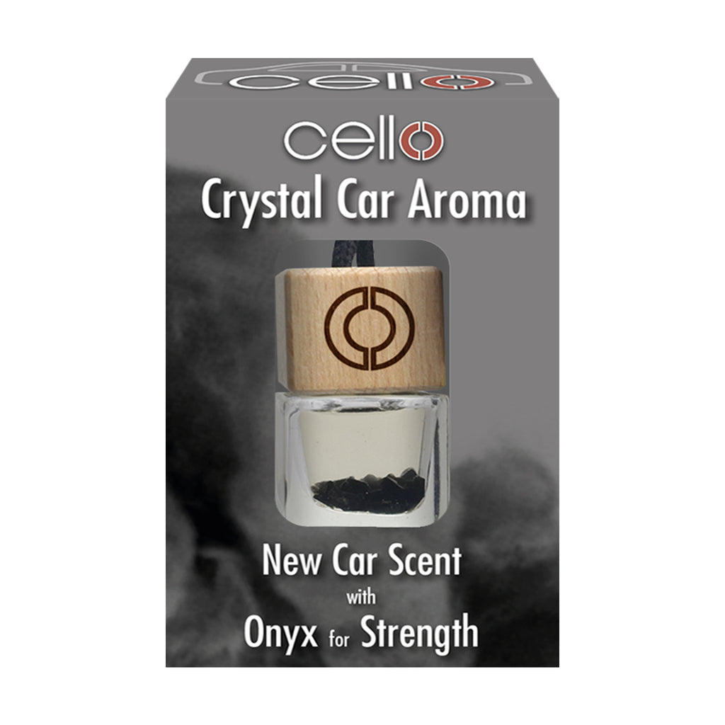 Cello Crystal Car Aroma | New Car Scent | Onyx | Collectables