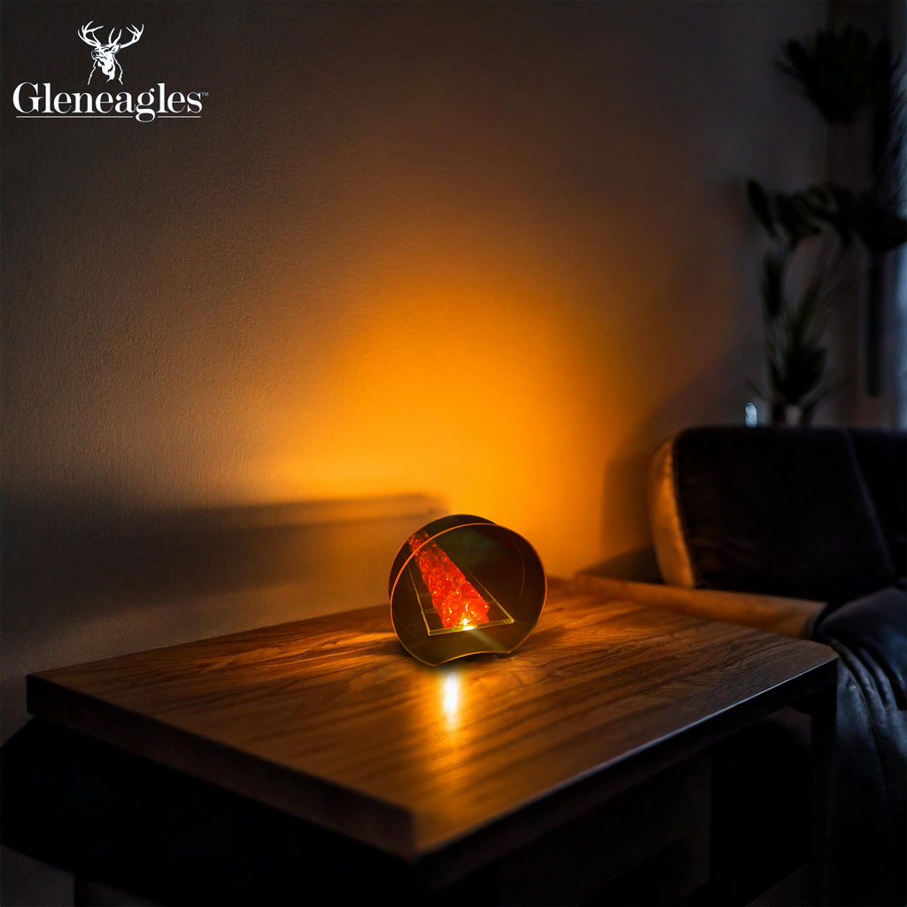 Gleneagles Gold Round Large Infinity Flame - LED Battery Lamp ...