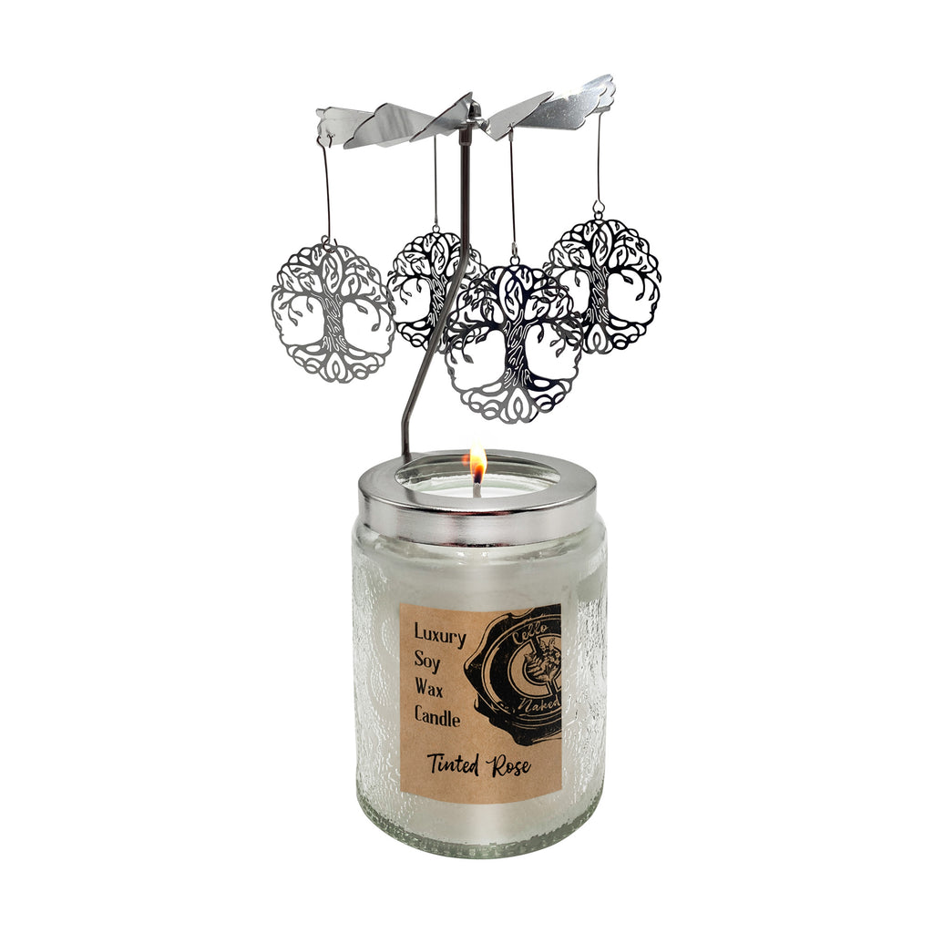 Cello Naked Candle with Convection Spinner - Tinted Rose | Collectables