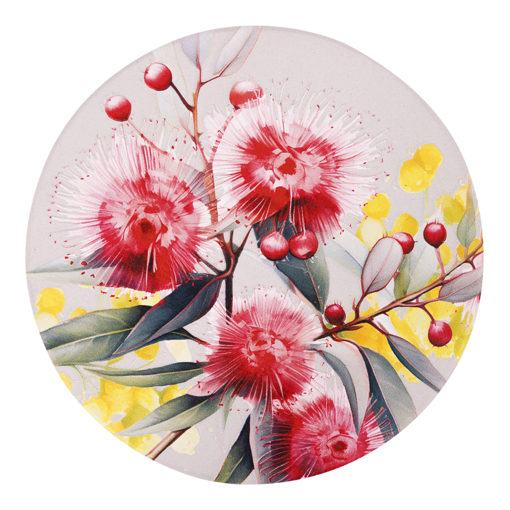 Splosh - Red Wattle Ceramic Coaster - Native Blooms | Collectables