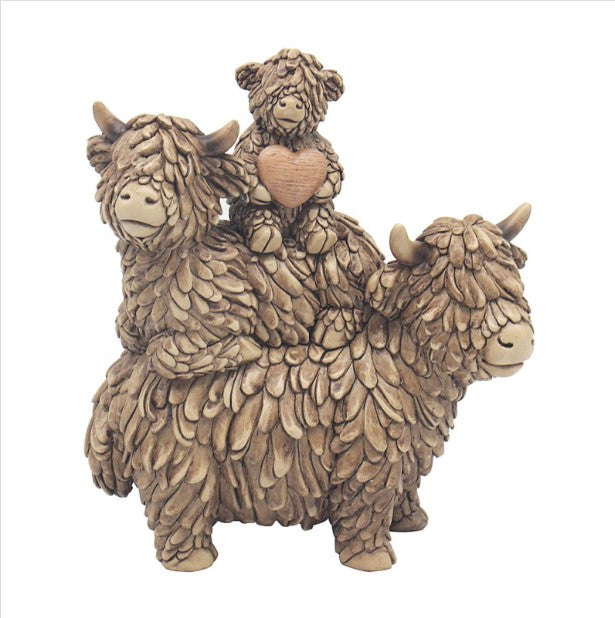 Lesser & Pavey - Highland Cow Hughie Family