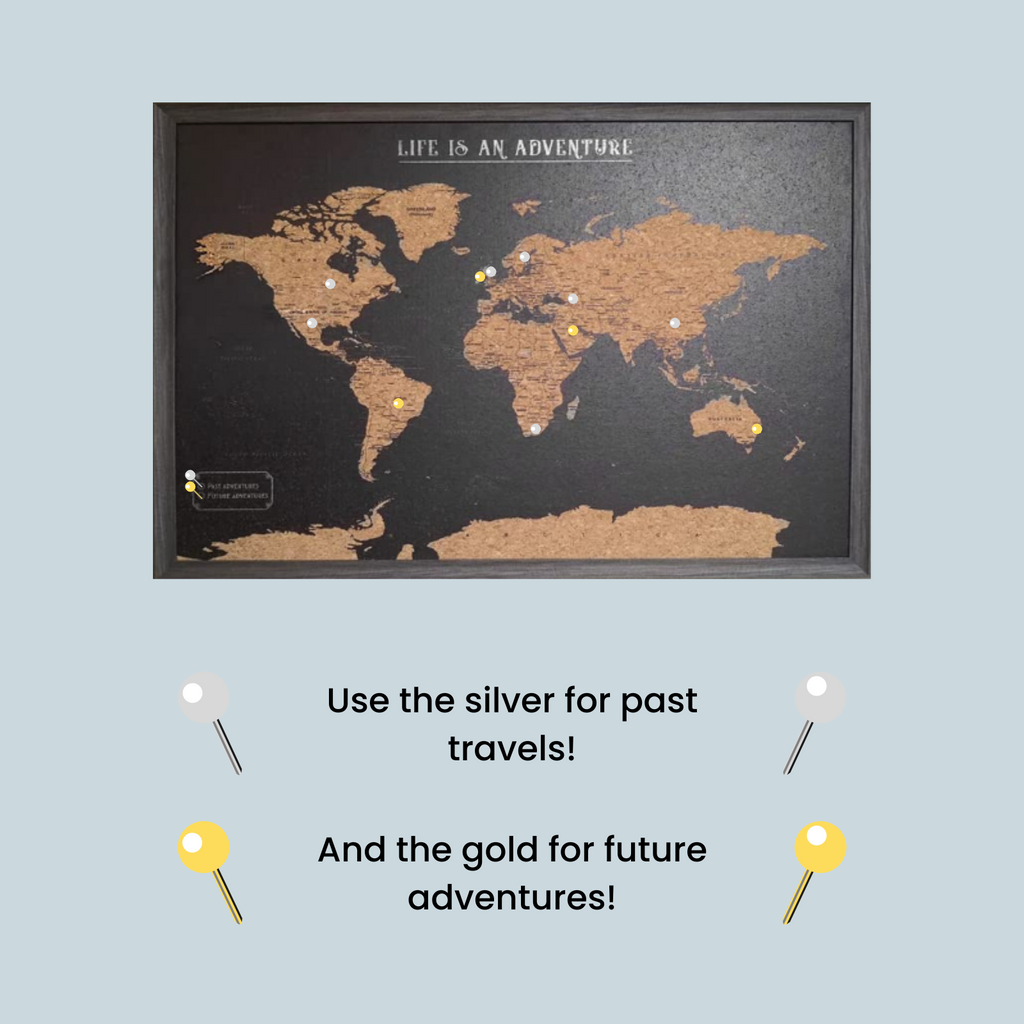 Splosh Travel Map - Black World Map | Collectables