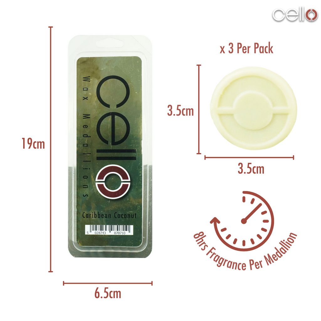Cello Wax Medallions - Caribbean Coconut | Collectables