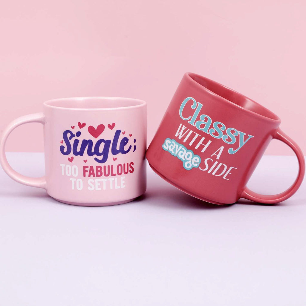 Splosh Cheeky Mug Classy Savage | Witty Mug for Her