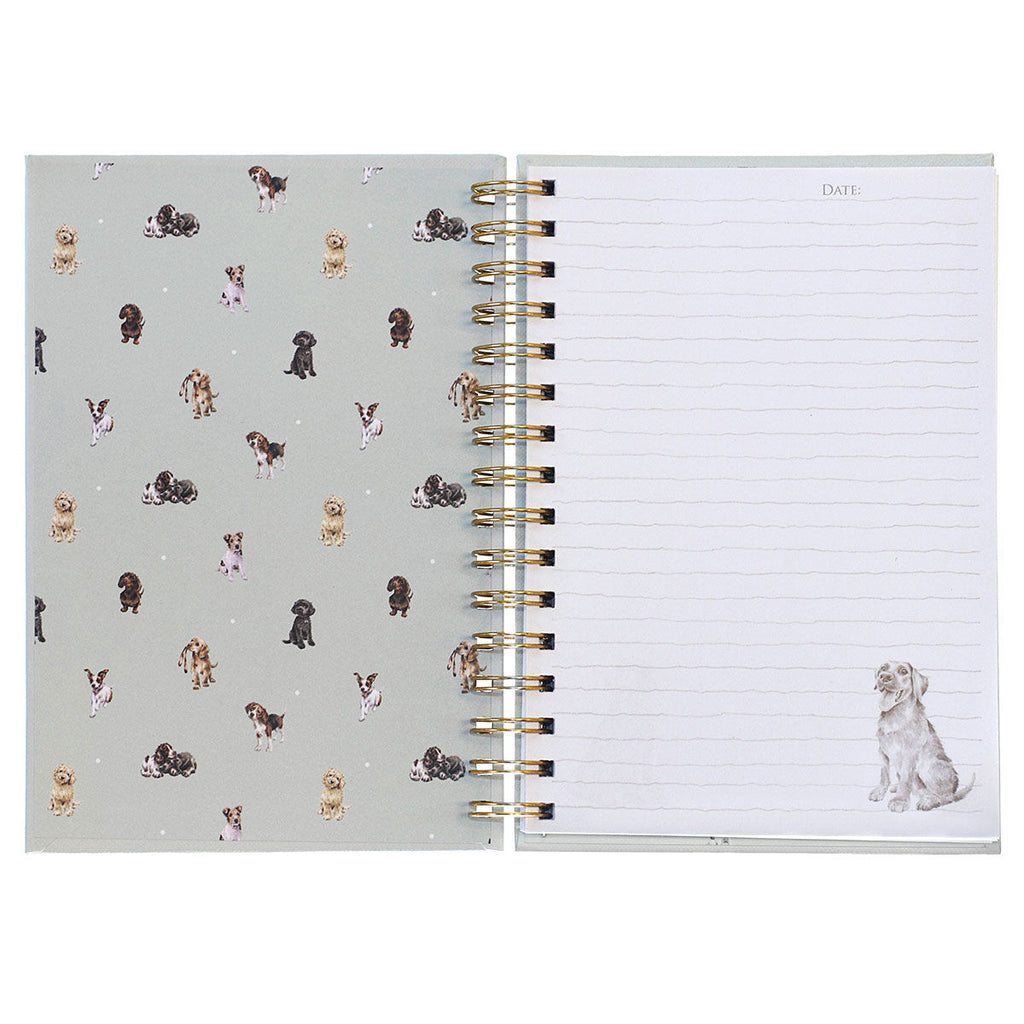 Wrendale Designs A5 Dog Notebook - Paws for a Picnic (Green) | Collectables
