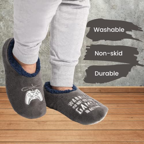Splosh Men's Grey Gamer Slippers | Collectables
