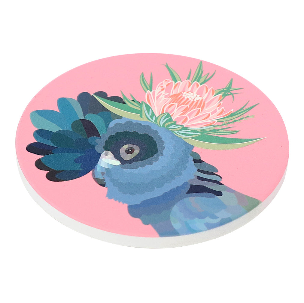 Splosh - Botanica Black Cockatoo Ceramic Coaster | Collectables