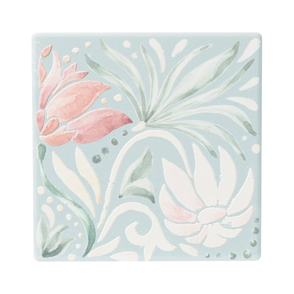 Splosh Modern Oasis Green Leaf Ceramic Coaster